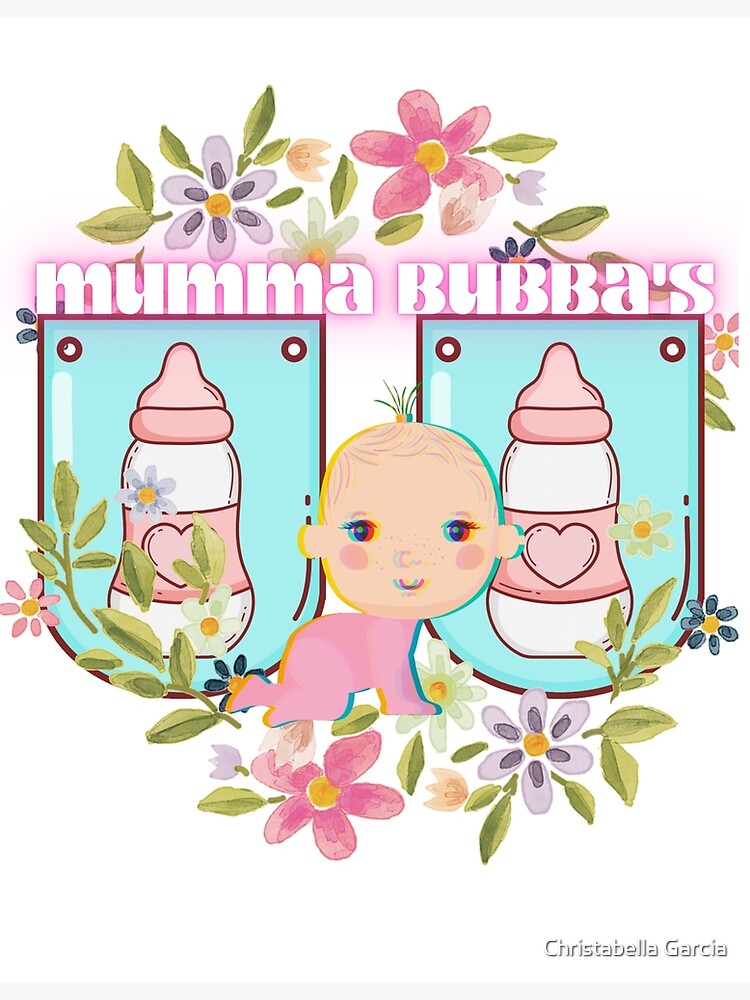 "Mumma Bubba's- A cute & funny baby girl with bottles design for a ...