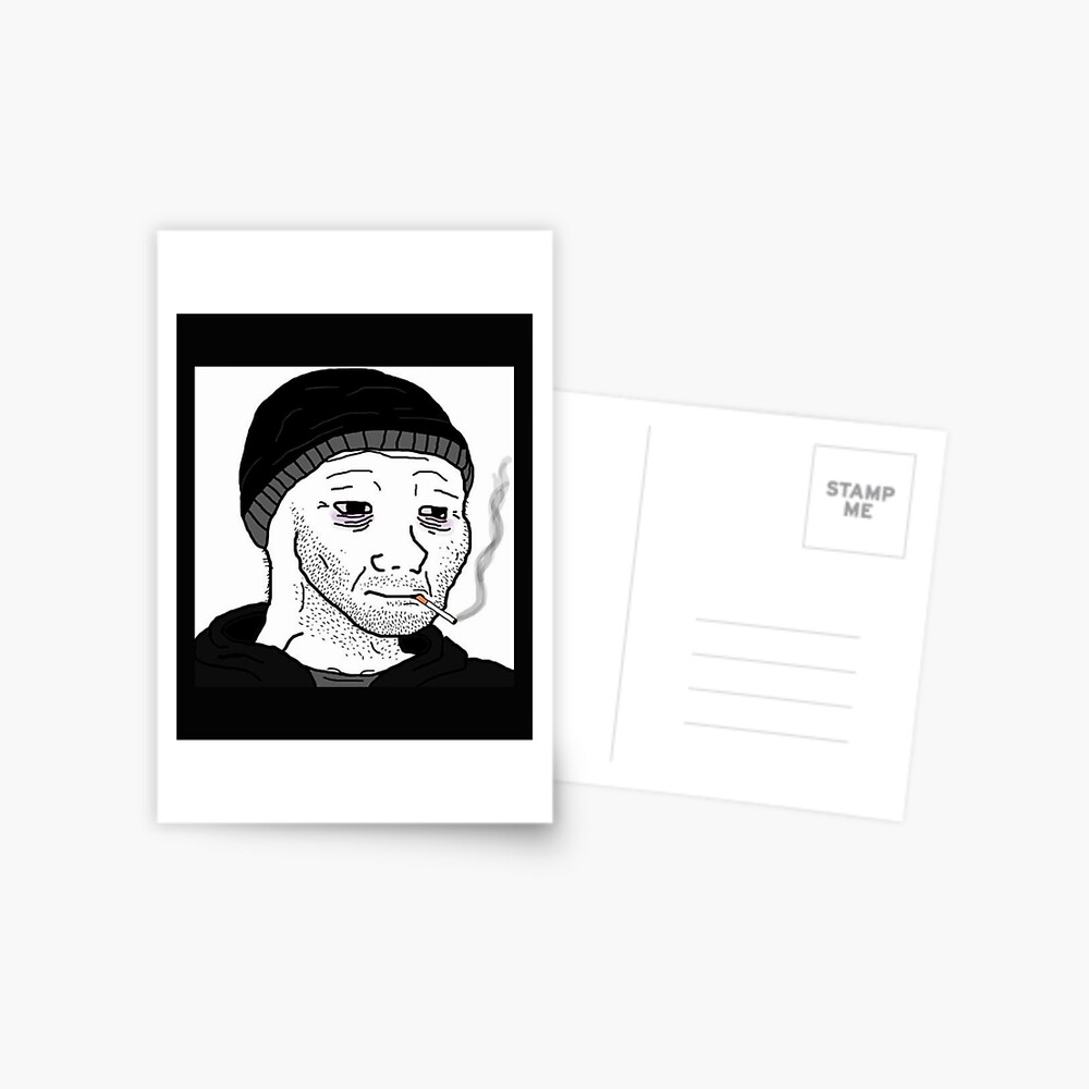 "Doomer Wojak" Postcard by MaiDenSD | Redbubble