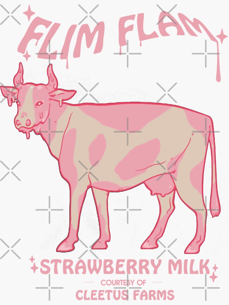 "Flamingo Merch Flamingo Milk Carton" Sticker by CamarieZumbach | Redbubble