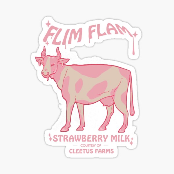 "Flamingo Merch Flamingo Milk Carton" Sticker by CamarieZumbach | Redbubble