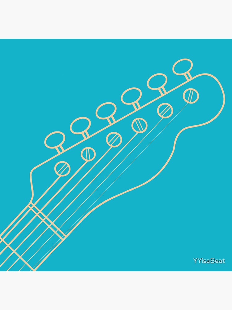 "Telecaster Headstock" Sticker by YYisaBeat | Redbubble