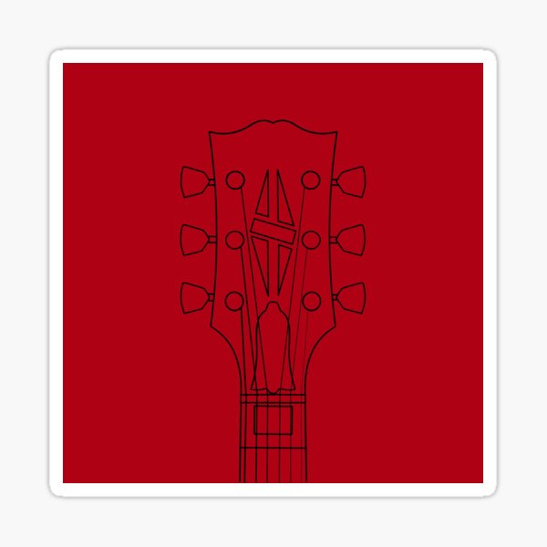 "Lespaul ES335 headstock" Sticker by YYisaBeat | Redbubble