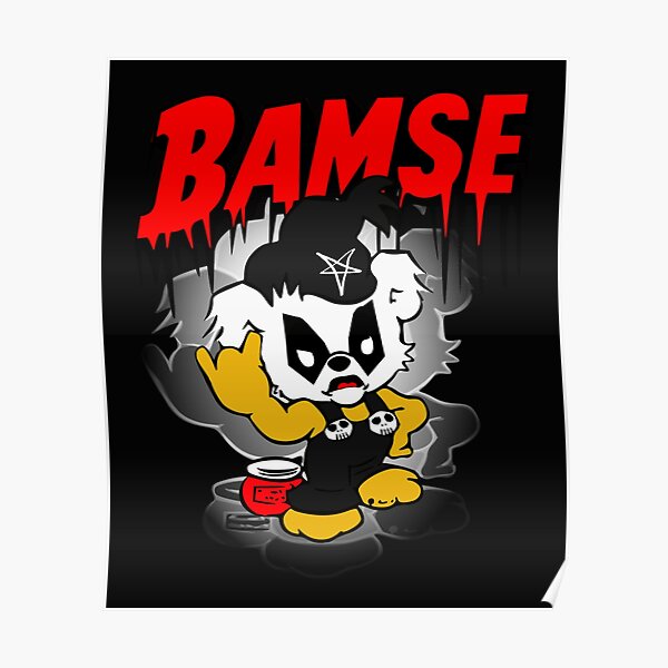 "Black Metal Bamse" Poster for Sale by ThanMaiSAD | Redbubble