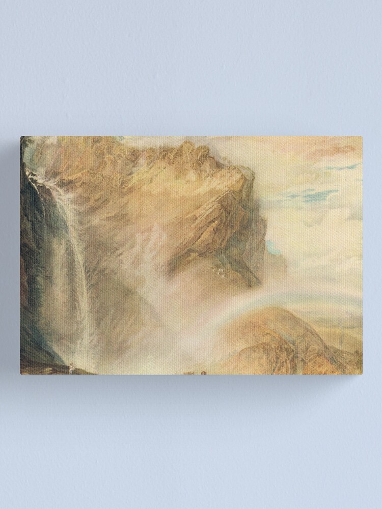 "The Upper Reichenbach falls & Rainbow, J M W Turner circa 1818" Canvas ...