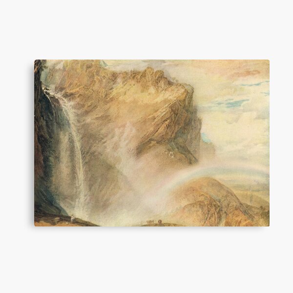 "The Upper Reichenbach falls & Rainbow, J M W Turner circa 1818" Canvas ...