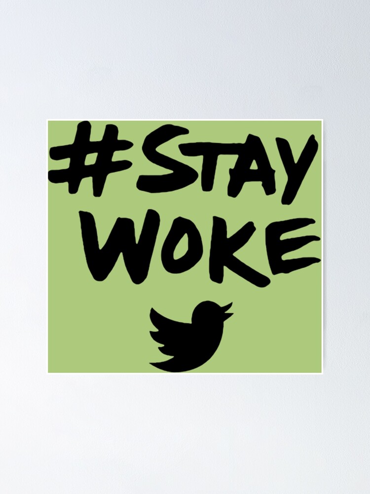 "Black Bird Logo Classic Stay Woke" Poster for Sale by baby-boxing ...