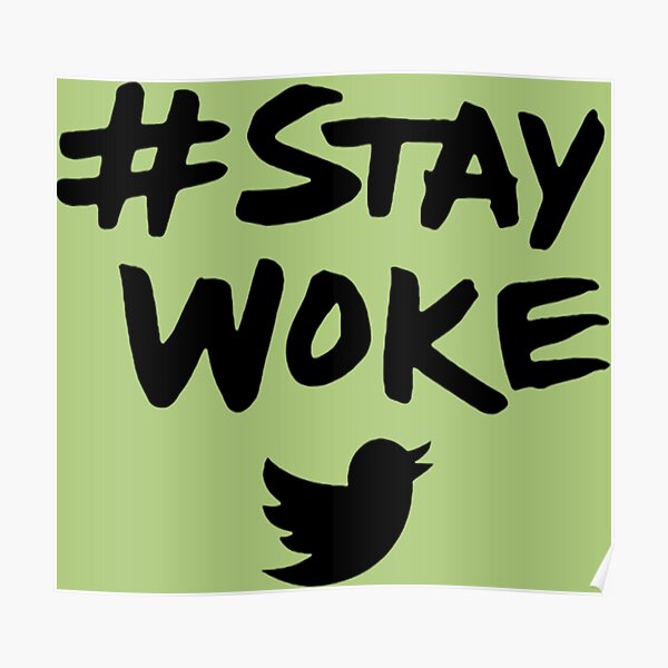 "Black Bird Logo Classic Stay Woke" Poster for Sale by baby-boxing ...