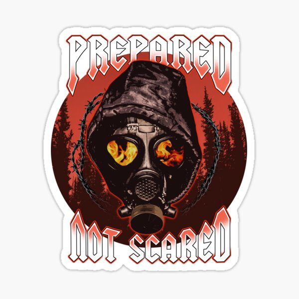 "Prepper gas mask" Sticker by Downfall-Depot | Redbubble