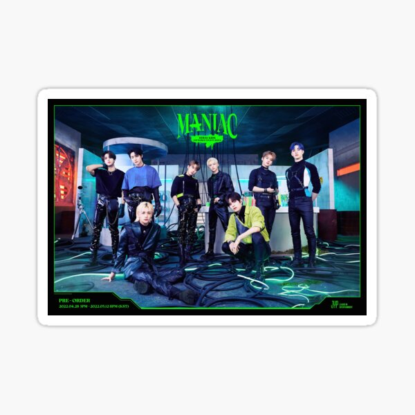 "Stray kids maniac " Sticker by ArtbyTaetan | Redbubble