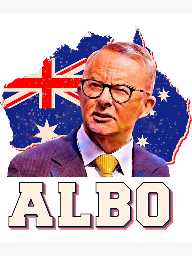 "Australian Labor Party albo Australian map retro 2022 " Art Print by ...
