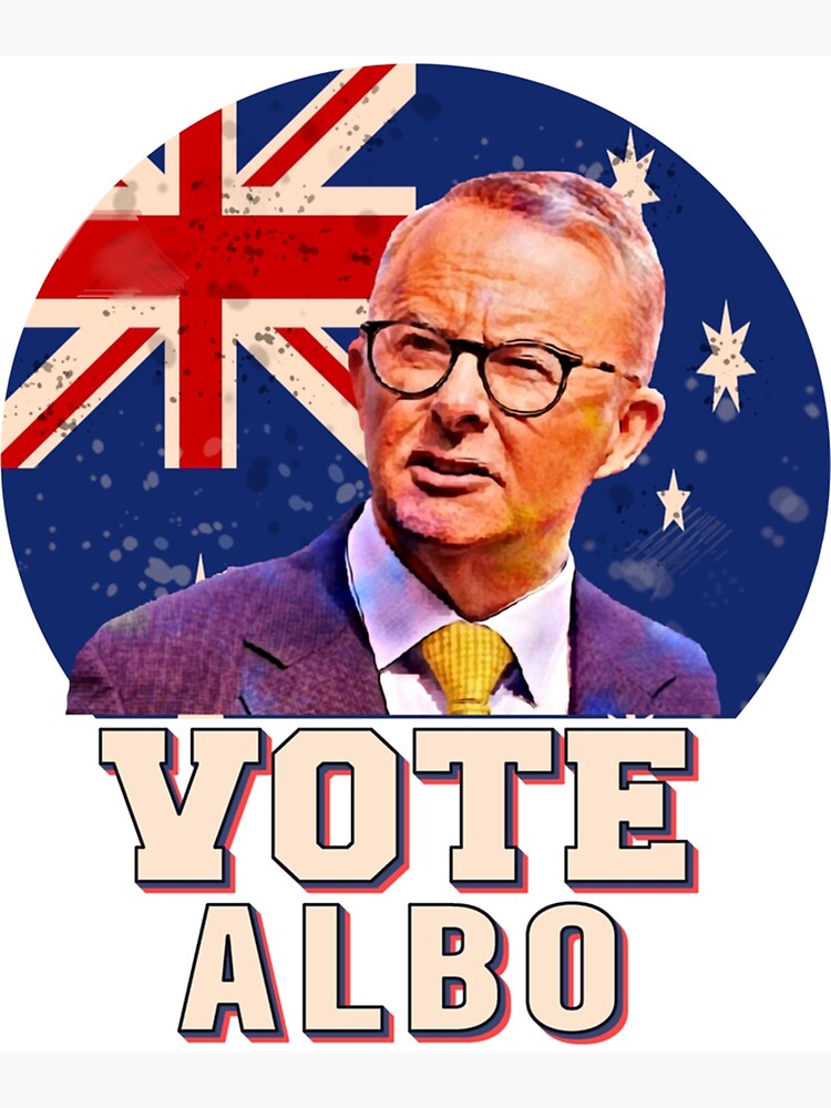 "Australian Labor Party vote albo Australian flag retro 2022 " Poster ...