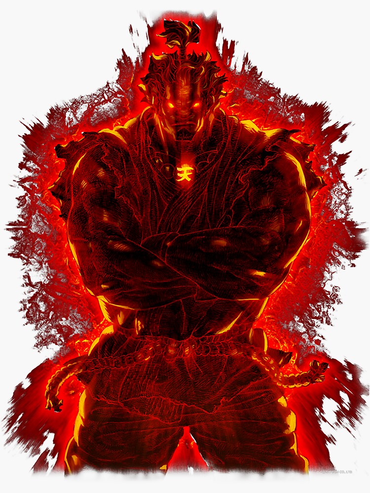 "STREET FIGHTER Satsui no Hado Akuma" Sticker for Sale by HillaryMaya ...