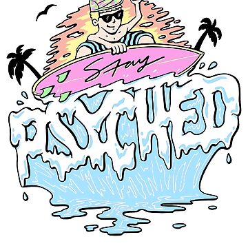 "Jamie O'Brien Merch Stay Psyched Surfer" Sticker for Sale by ...