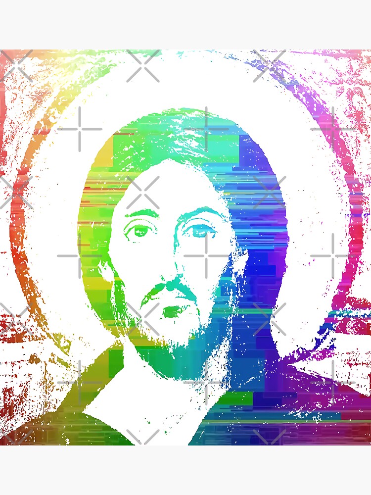 "Jesus Rainbow" Sticker by OrthodoxLove | Redbubble