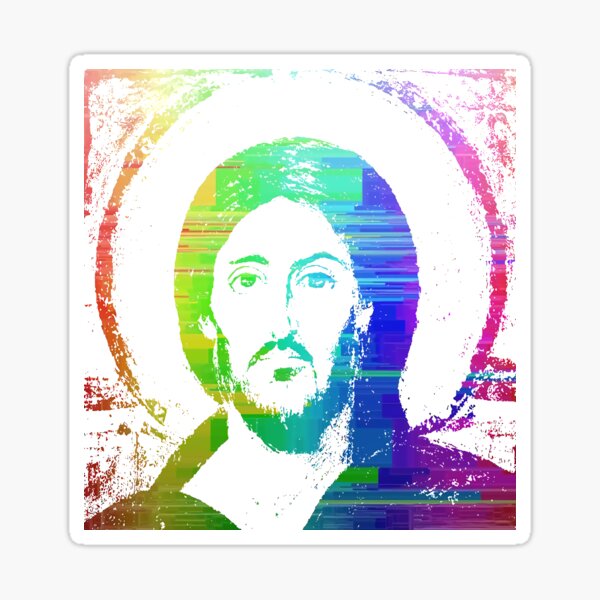 "Jesus Rainbow" Sticker by OrthodoxLove | Redbubble