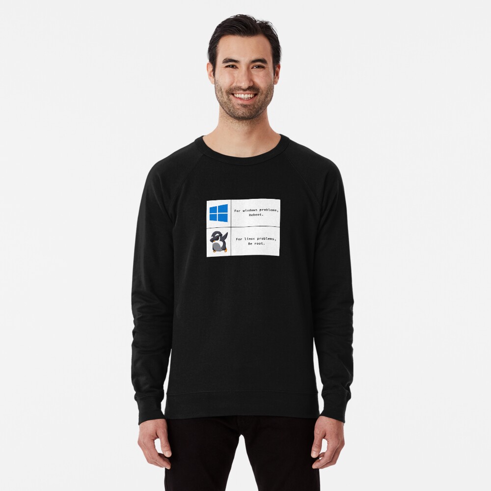 "Windows Reboot Linux Be Root - Funny Programmers Meme" Poster for Sale ...