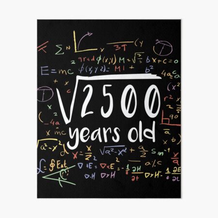 "50th birthday - square root of 2500 - funny math birthday motif" Art ...