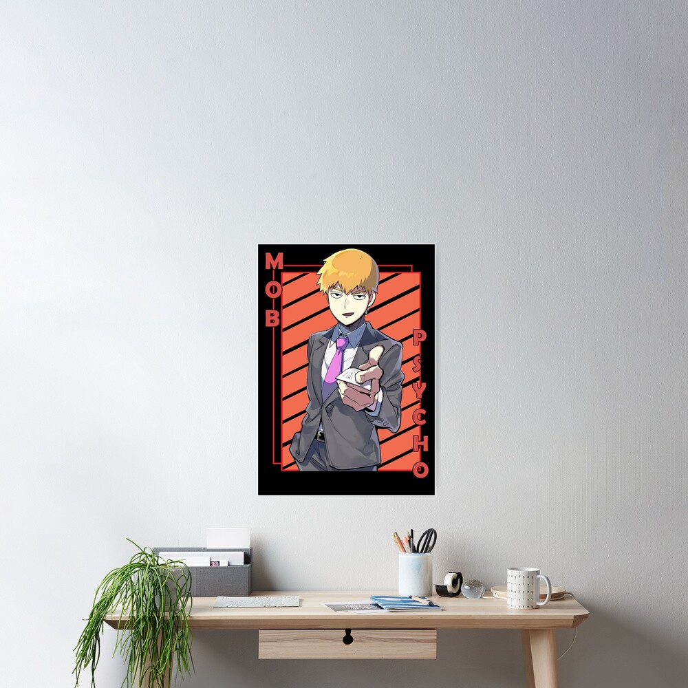 Póster «Reigen Arataka Mob Psycho 100 Mobu Saiko Hyaku Diseño de rayas ...