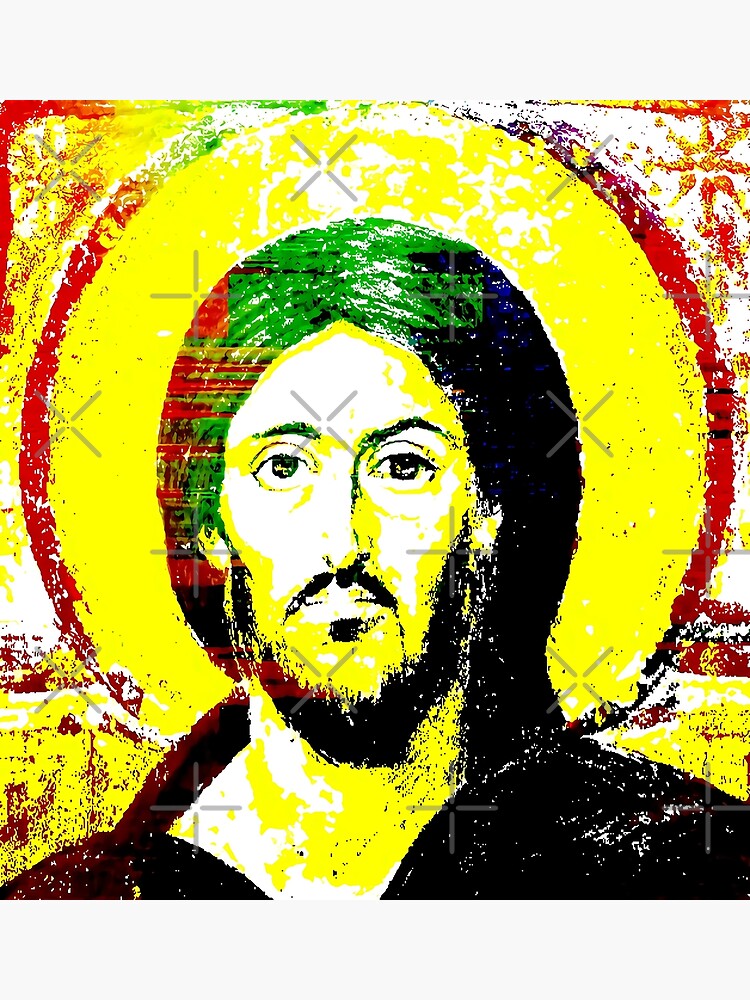 "Jesus Portrait Yellow" Poster for Sale by OrthodoxLove | Redbubble