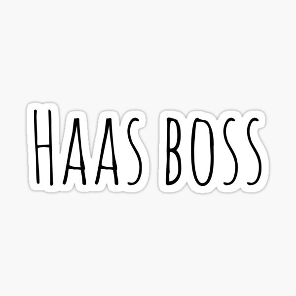"Haas boss" Sticker for Sale by fabozish | Redbubble