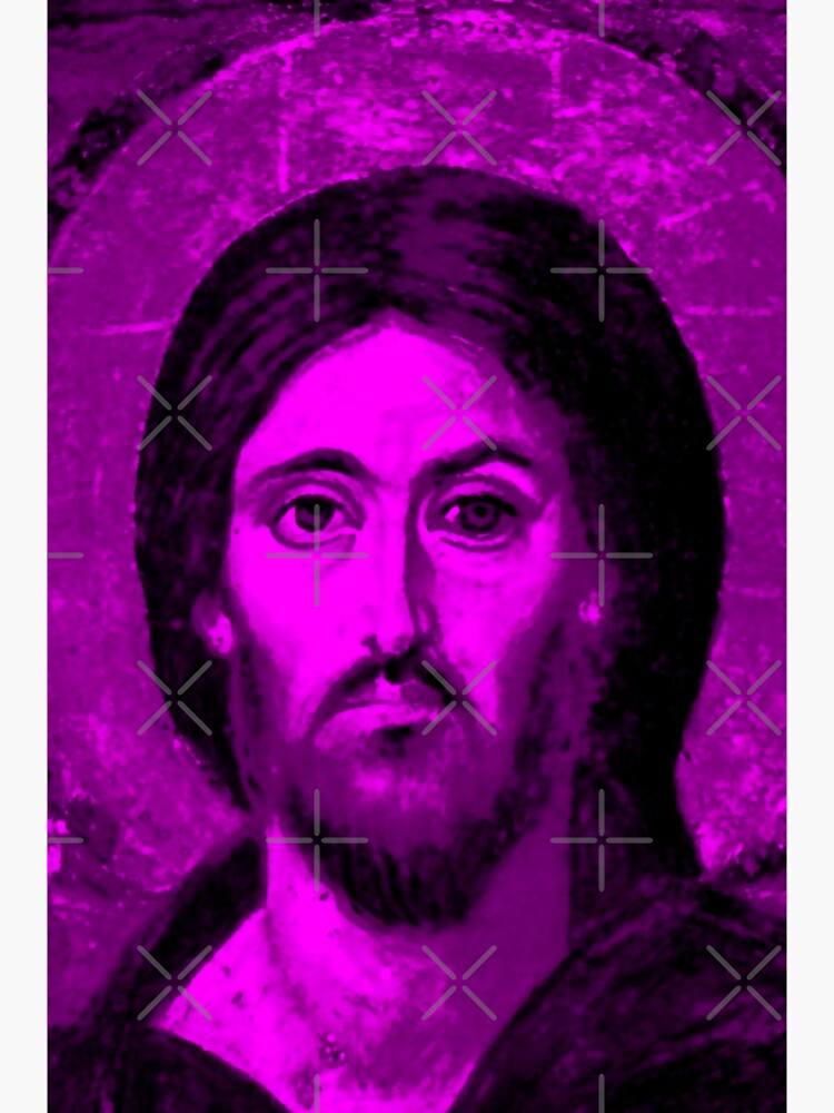 "Jesus Icon Purple" Sticker by OrthodoxLove | Redbubble