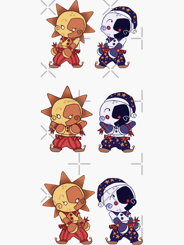 "fnaf sundrop und moondrop chibi" Sticker von vinike2200 | Redbubble