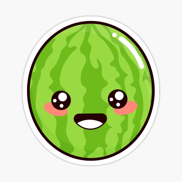 "Happy Watermelon , Cute Watermelon" Sticker for Sale by KawaiSticker ...