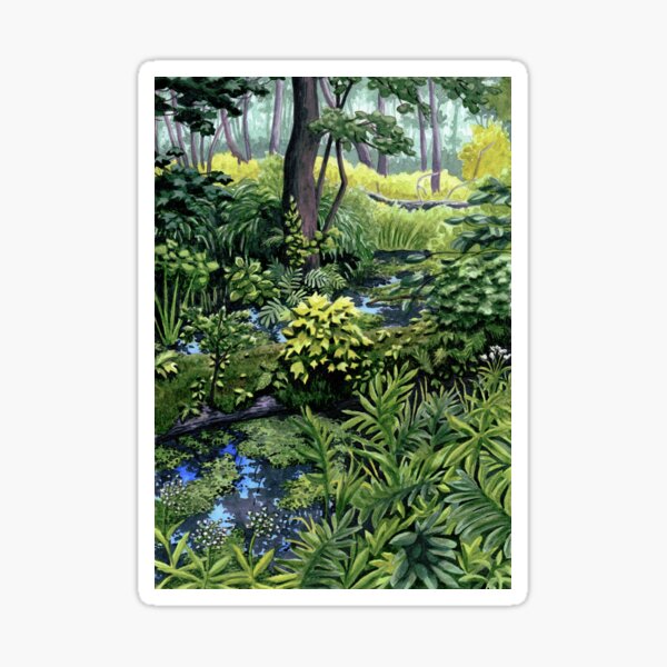 "Charming forest river" Sticker by ToTheWoods | Redbubble