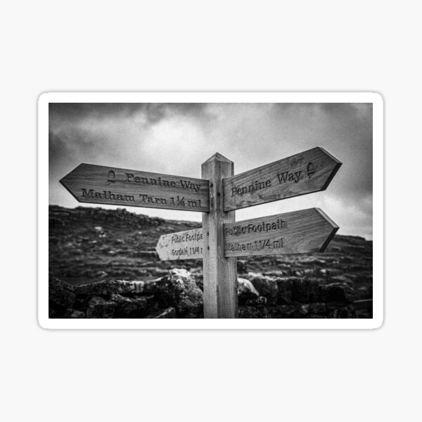 "The Pennine Way Signpost" Sticker by LLBPhotography | Redbubble