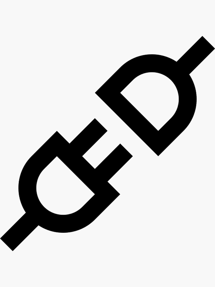 "Electric Socket Icon" Sticker for Sale by ClassyGeek1 | Redbubble