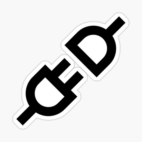 "Electric Socket Icon" Sticker for Sale by ClassyGeek1 | Redbubble
