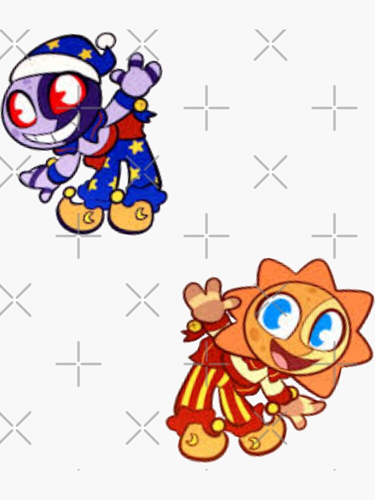 "fnaf sundrop and moondrop chibi" Sticker for Sale by vinike2200 ...