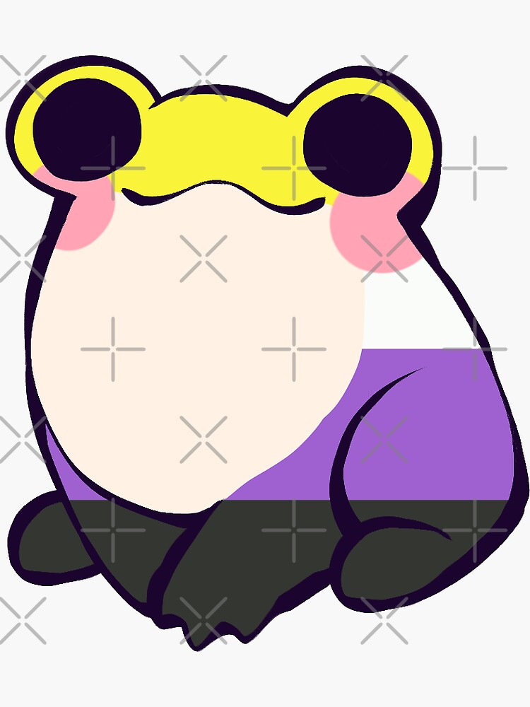 "Chibi Nonbinary Frog" Sticker for Sale by MiaChanz | Redbubble