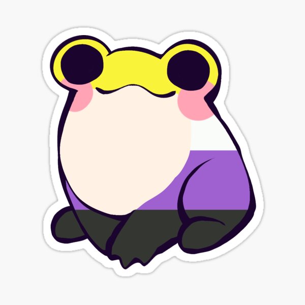 "Chibi Nonbinary Frog" Sticker for Sale by MiaChanz | Redbubble