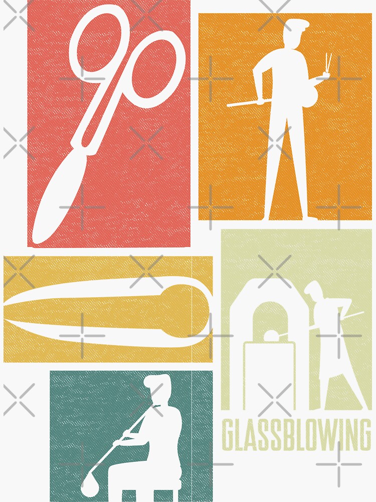 "Glassblowing Glassworking Lampworking Glassblower" Sticker for Sale by ...