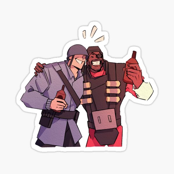 "Demoman TF2 Classics Tshirt" Sticker for Sale by alecias | Redbubble