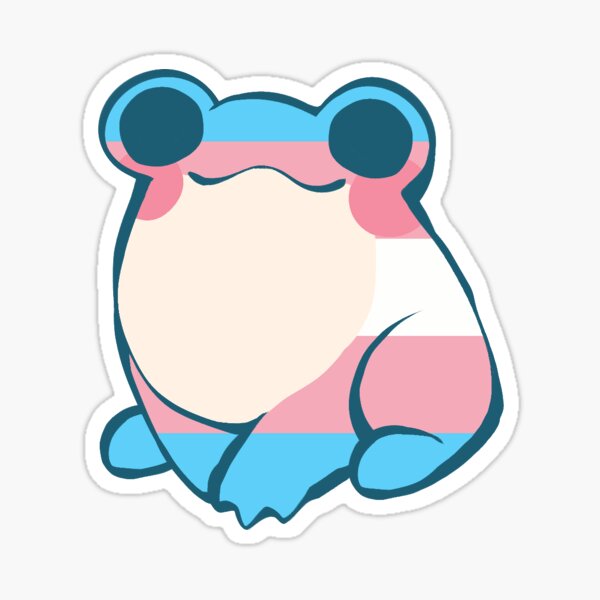 "Chibi Transgender Pride Frog" Sticker by MiaChanz | Redbubble