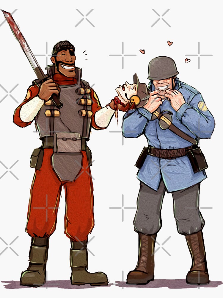 "Demoman Team TF2 Classics Tshirt" Sticker for Sale by alecias | Redbubble