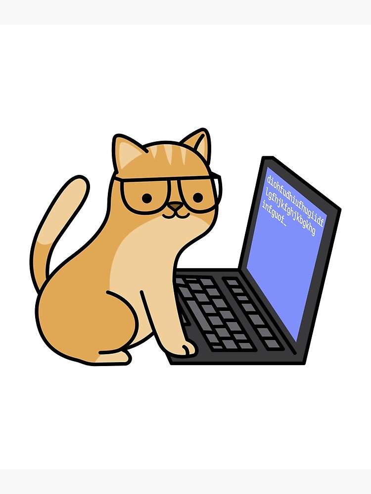 "Programmer Cat" Poster by Grand-Design | Redbubble