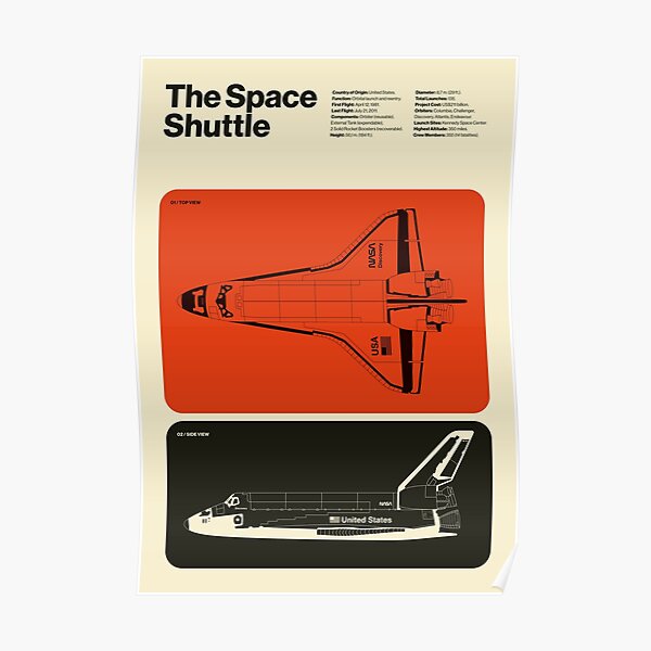 "The Space Shuttle" Poster for Sale by AlexOmist | Redbubble