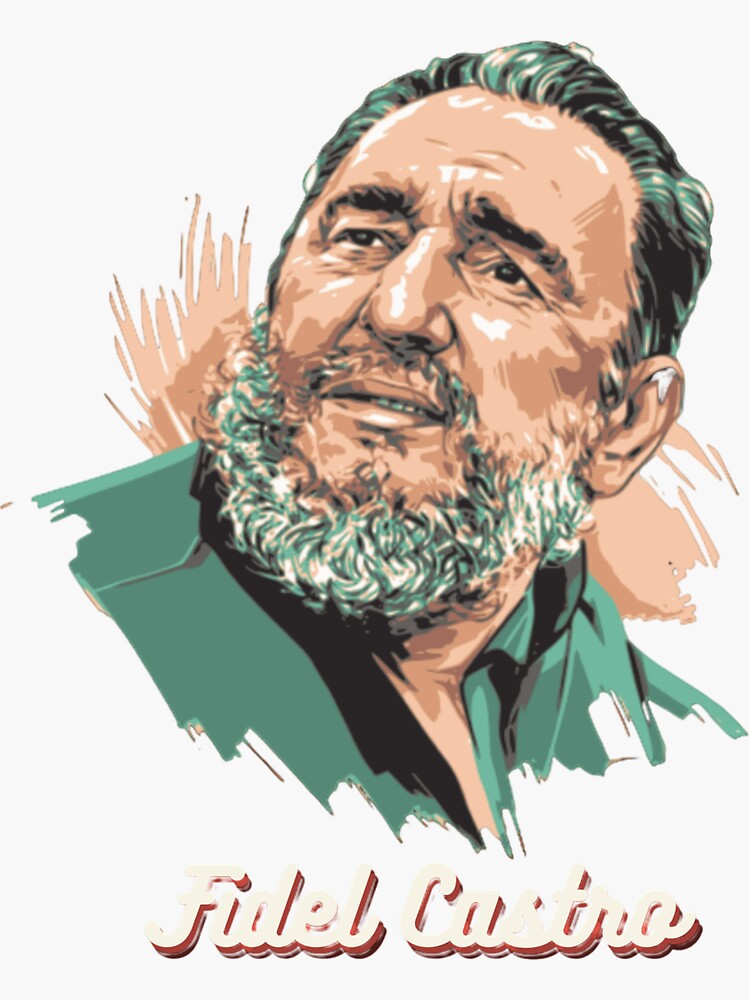 "Fidel Castro" Sticker by ABWAV | Redbubble
