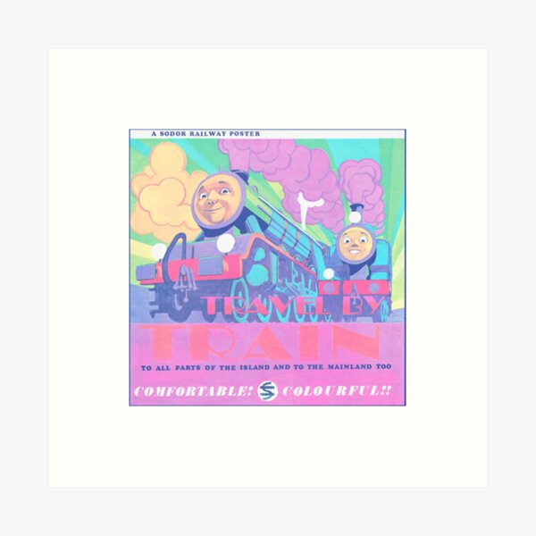 "A Sodor Railway Poster (Pastel Rainbow)" Art Print for Sale by ...