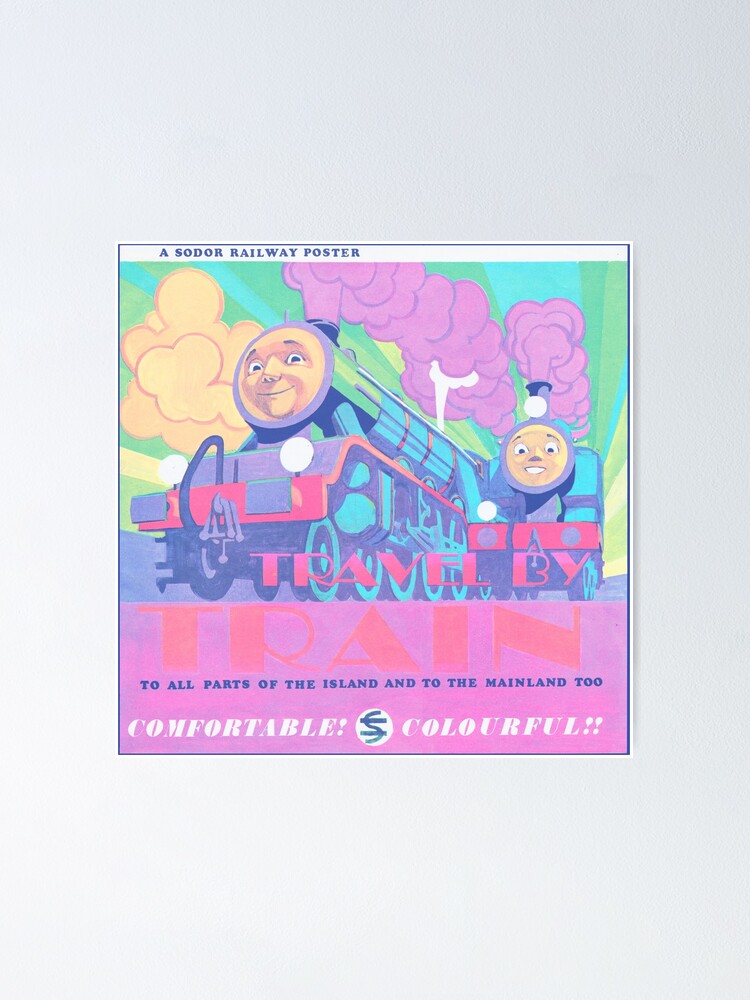 "A Sodor Railway Poster (Pastel Rainbow)" Poster for Sale by ...
