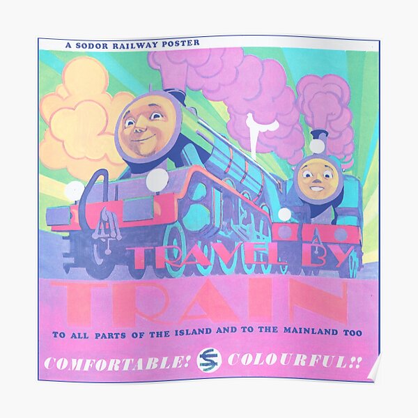 "A Sodor Railway Poster (Pastel Rainbow)" Poster for Sale by ...