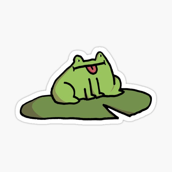 "Frog Blep" Sticker by Pobias | Redbubble