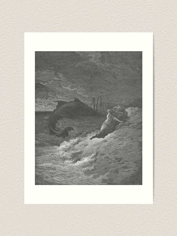 "Jonah cast forth by the Whale (1866) - Gustave Doré" Art Print for ...