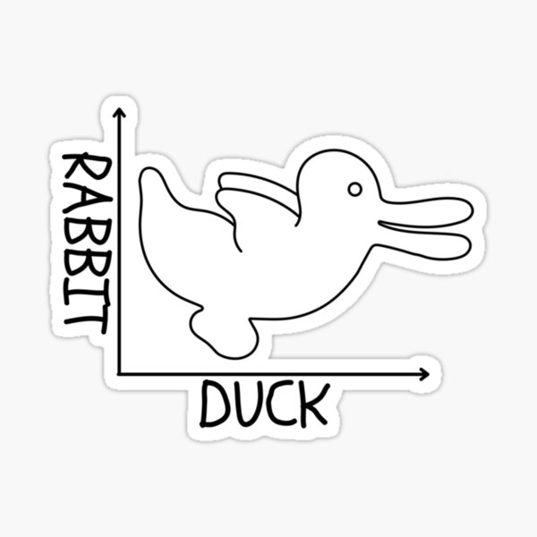 "Wittgenstein Rabbit Duck Illusion" Sticker by LanAnhad | Redbubble