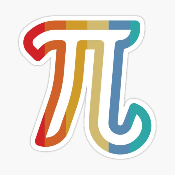 "Vintage Pi 3.14 Symbol Maths Retro" Sticker by EjvindDaugaard | Redbubble