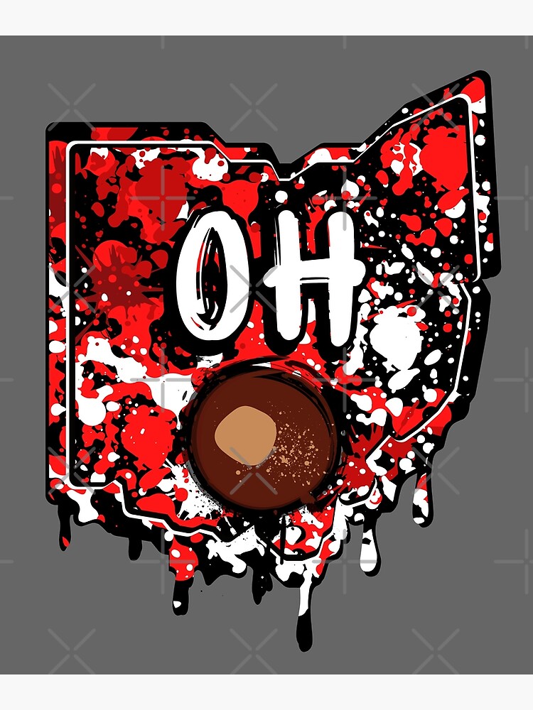"Ohio Graffiti Football Drip" Poster for Sale by krissy43231 | Redbubble