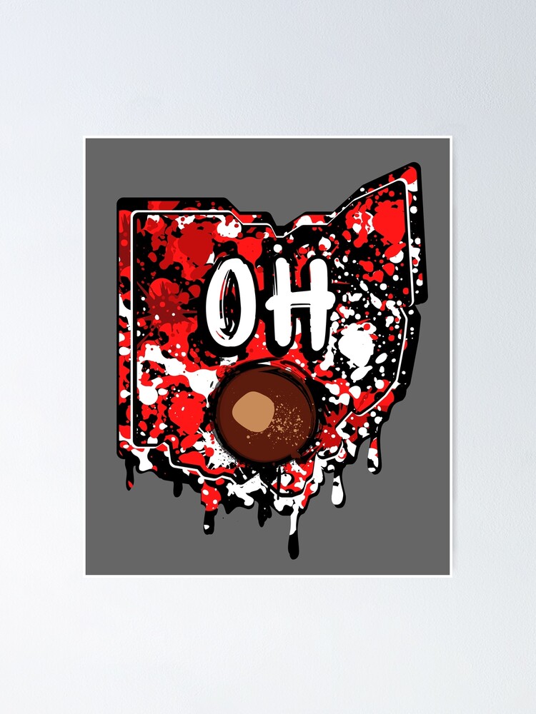"Ohio Graffiti Football Drip" Poster for Sale by krissy43231 | Redbubble